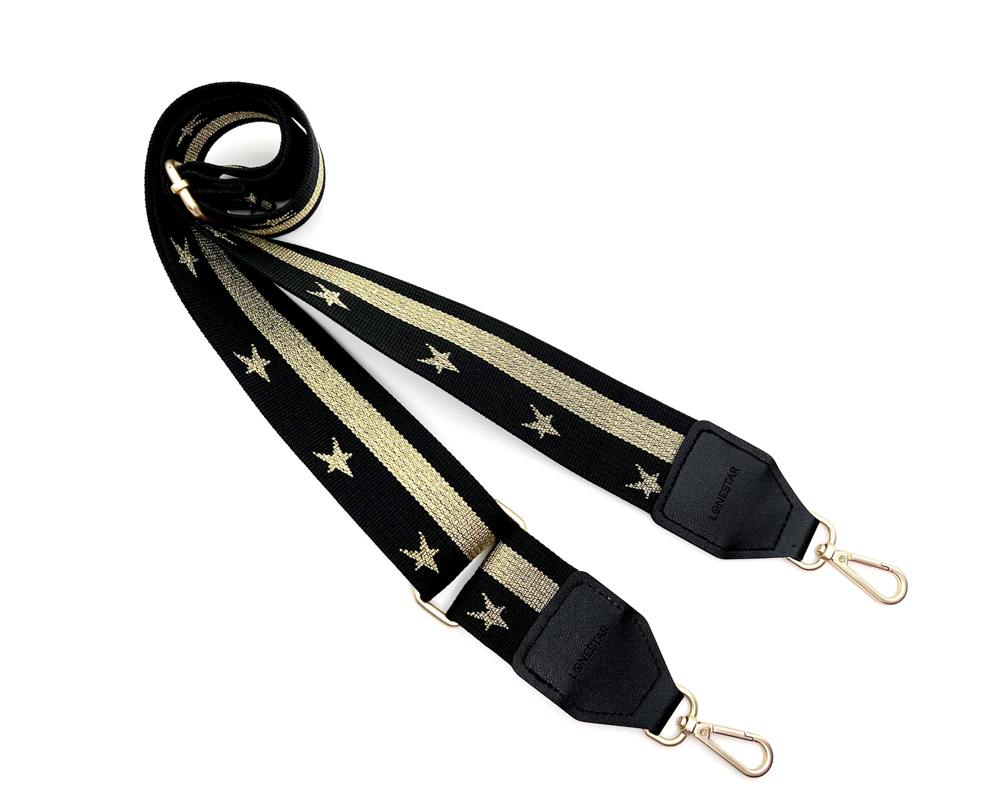 Fabric Black Gold Star Strap